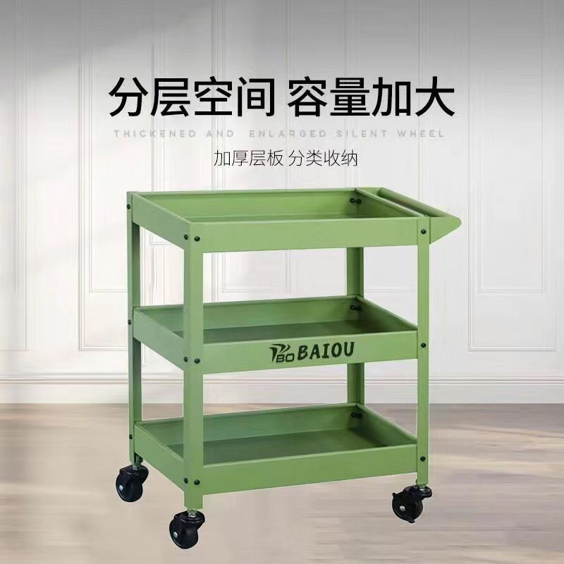 Shopee Official§Green Three-Layer Trolley Industrial Wind Tool Car ...