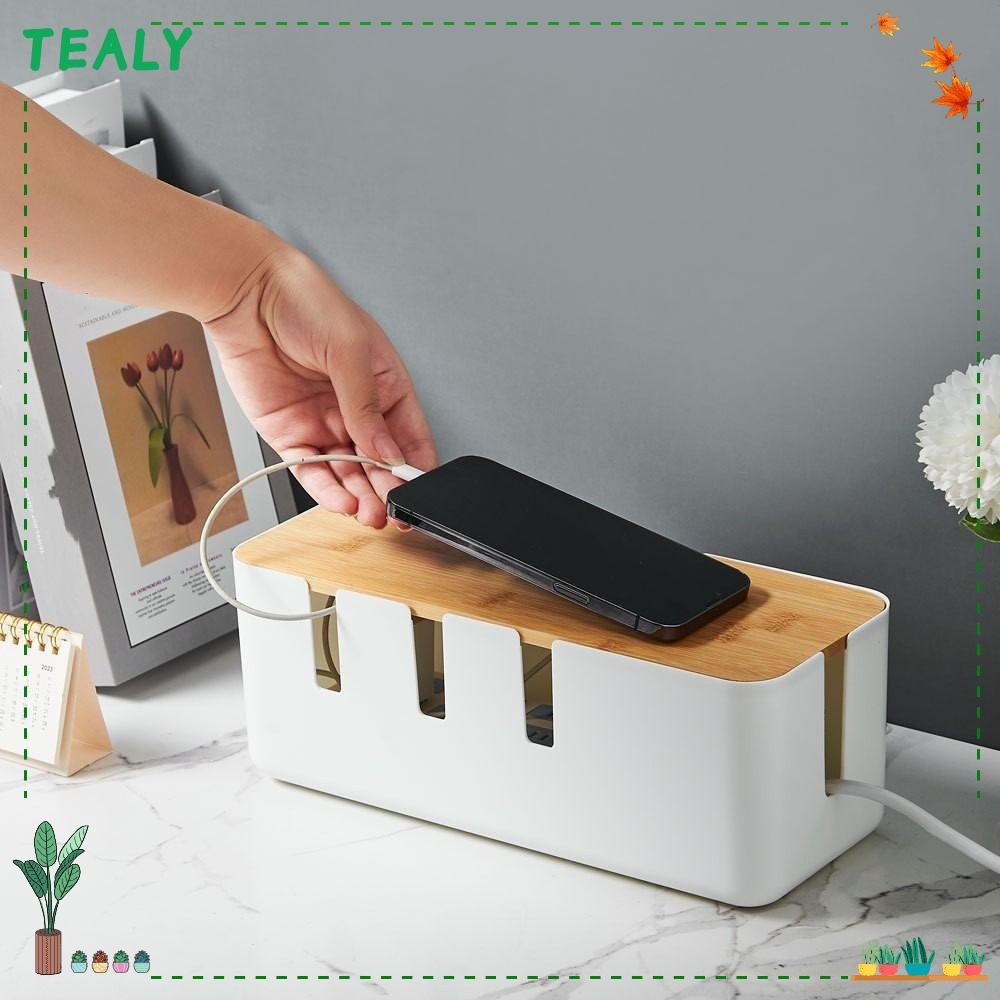TEALY Power Socket Management Box, Multifunction Power Line Wire ...