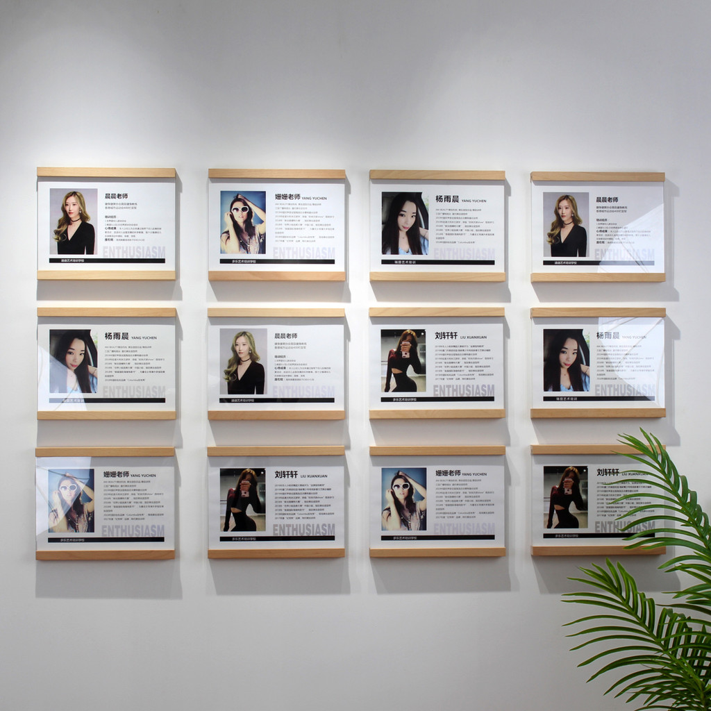 Teacher Profile Frame Solid Wood Acrylic a4Floating Display Frame ...