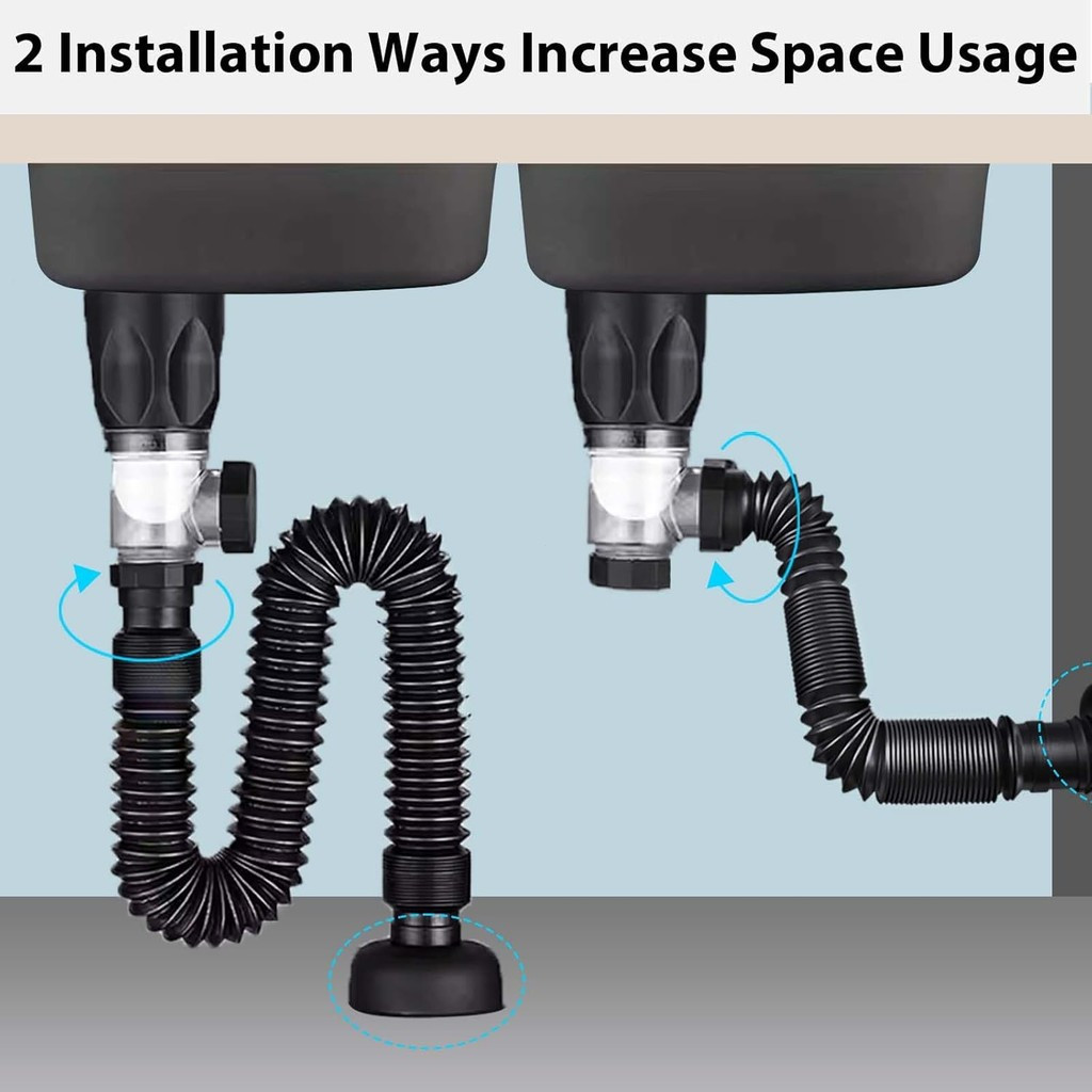 U6CD Universal Pop-Top Sink Drain Tube Retractable Drain Pipe Anti-Odor ...