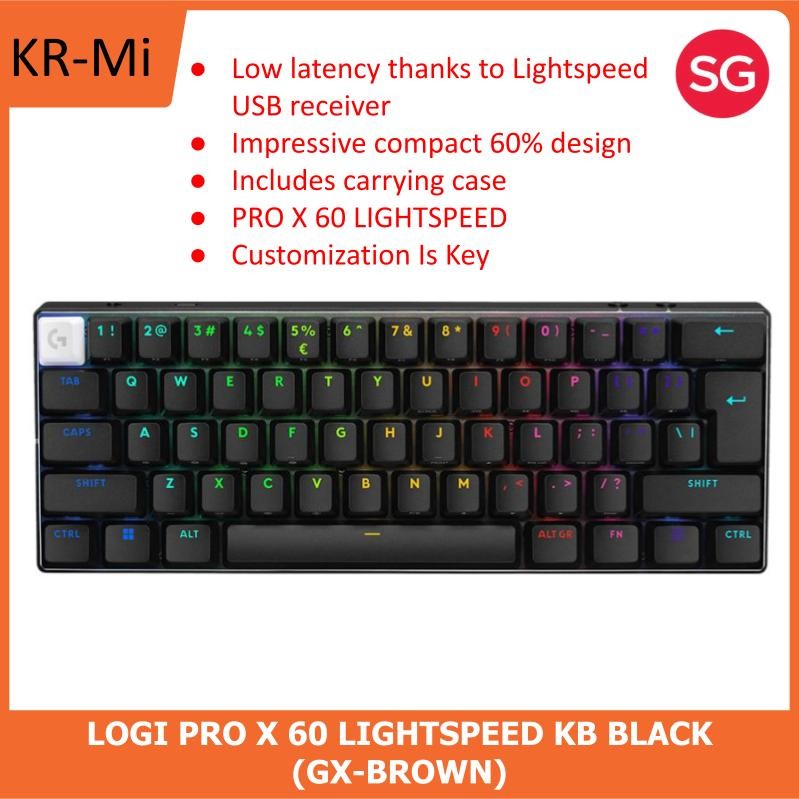 Logitech G Pro X 60 Lightspeed Bluetooth Wireless 60 Percent Keyboard ...