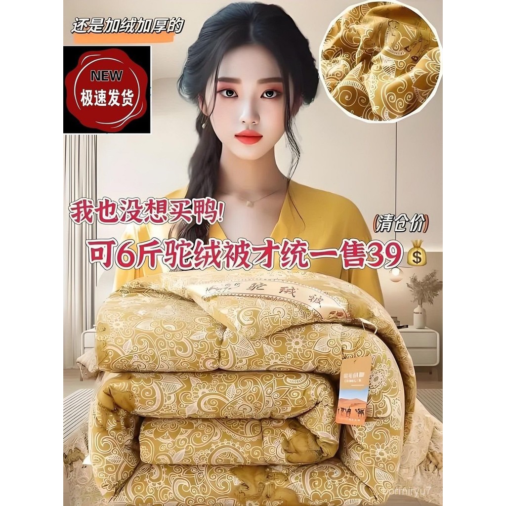 Camel Hair Quilt Inner Thick Camel Velvet Quilt Warm Student Single ...