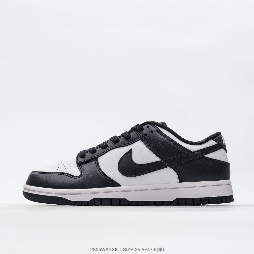 Nike SB Dunk Low Retro "White/Black" Dunk Series Low cut Casual Sports ...