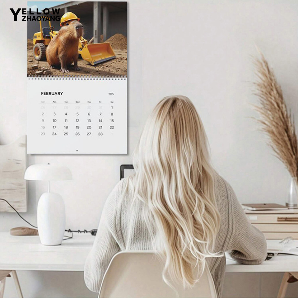YEH- Capybara Costume Calendar Quirky Animal Calendar 2025 Cute ...