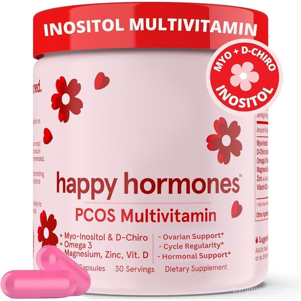 Happy Hormones PCOS Multivitamin, Vitamins/Hormone Balance for Women ...