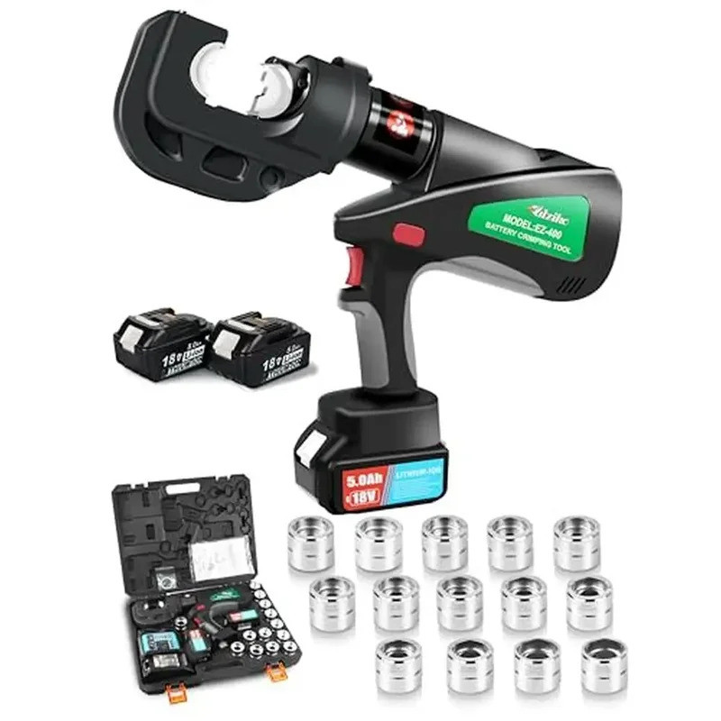 Electric Hydraulic Cable Lug Crimping Machine 12T Rechargeable Terminal ...