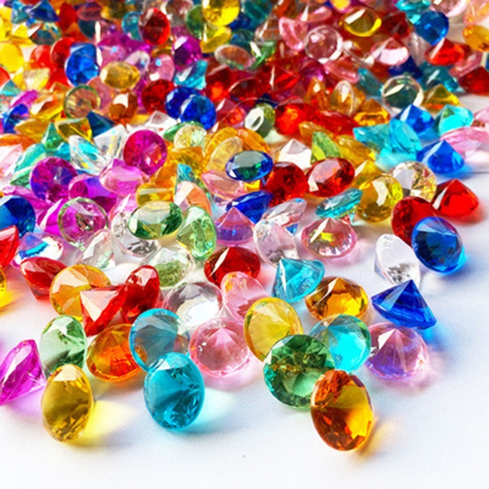 【EVERY】100Pcs/ Set Acrylic Small Stones Plastic Ice Grain Colorful ...