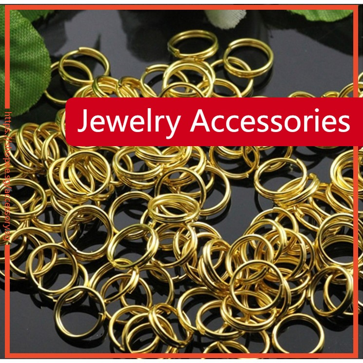 Jewelry accessories double ring connecting ring opening ring double ...