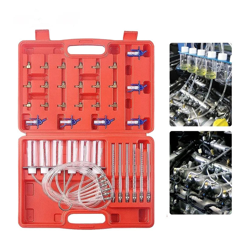 Diesel Injector Flow Meter Test Kit Common Rail Adaptor Fuel Tester Set ...