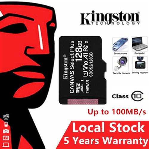 【LOCAL STOCK】 Kingston Micro SD Card Memory Card Class 10 100MB/s 16GB ...