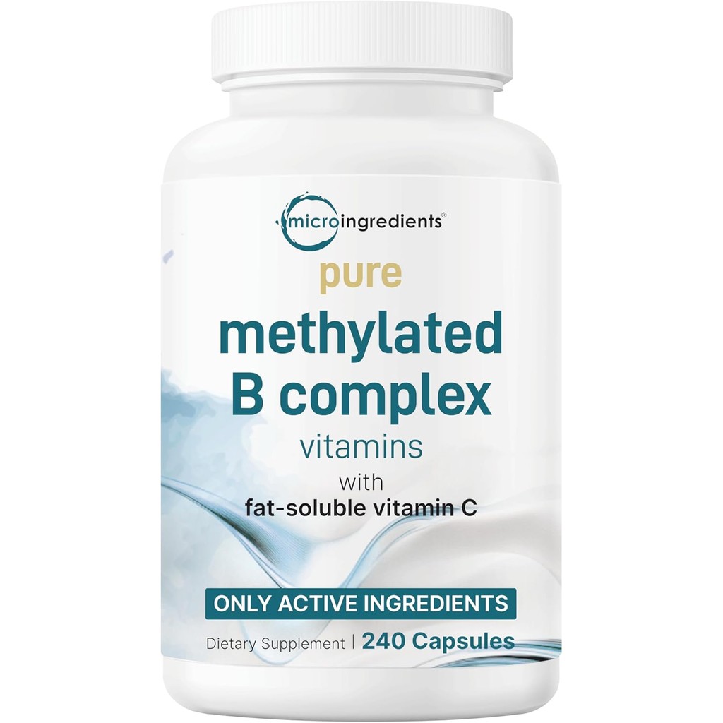 Pure Methylated B Complex for Women & Men | 240 Capsules with High ...