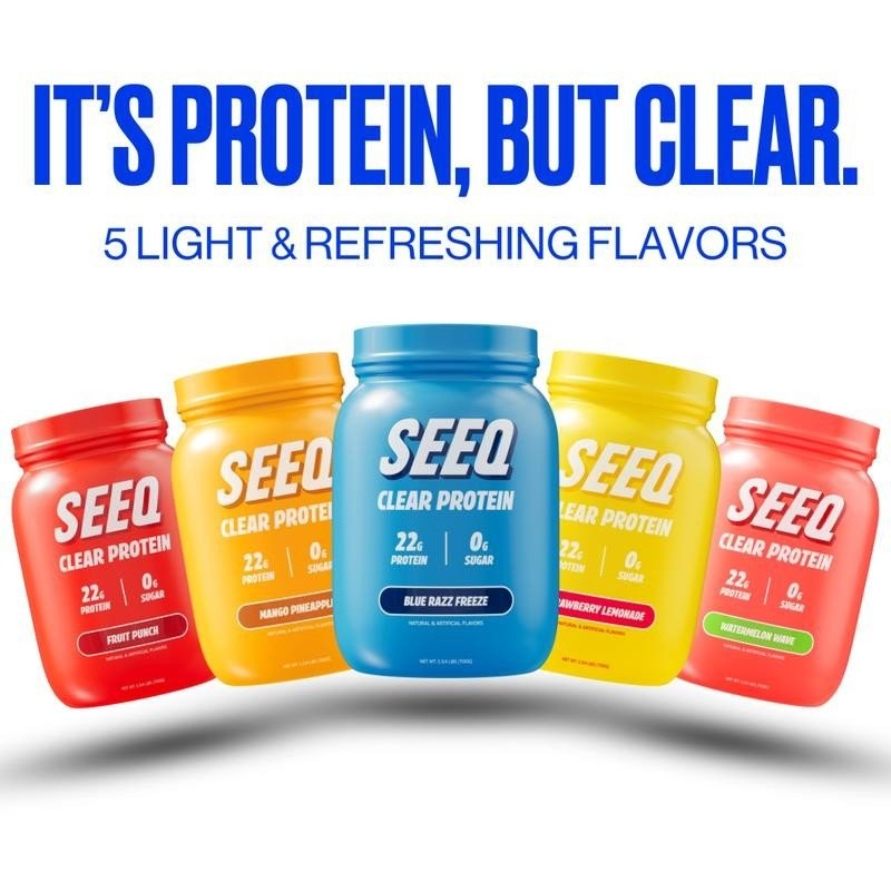 SEEQ Clear Protein Powder - 25 Servings - 22 Grams of Clear Whey ...