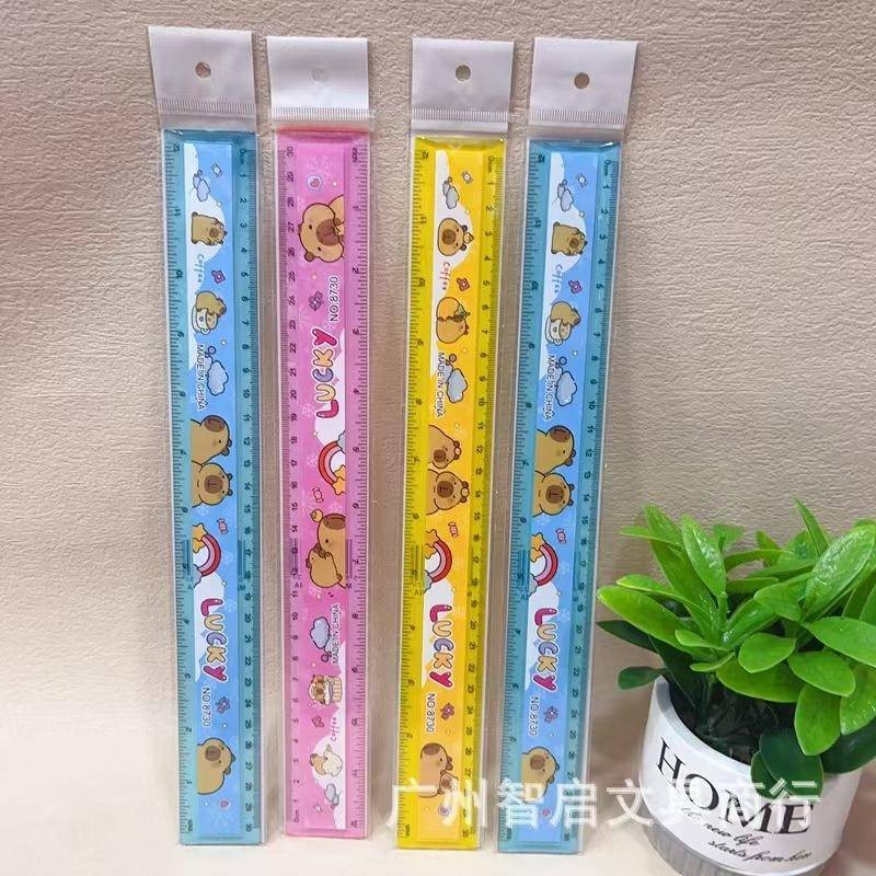 1Piece Capybara Cartoon 30cm Kawaii Animal Ruler Multifunction DIY ...