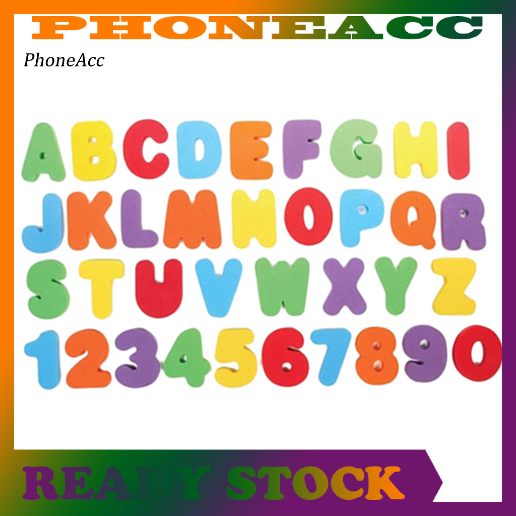 Letter Sticker Bath Toys Alphabet Puzzle Bath Toy Set with English ...
