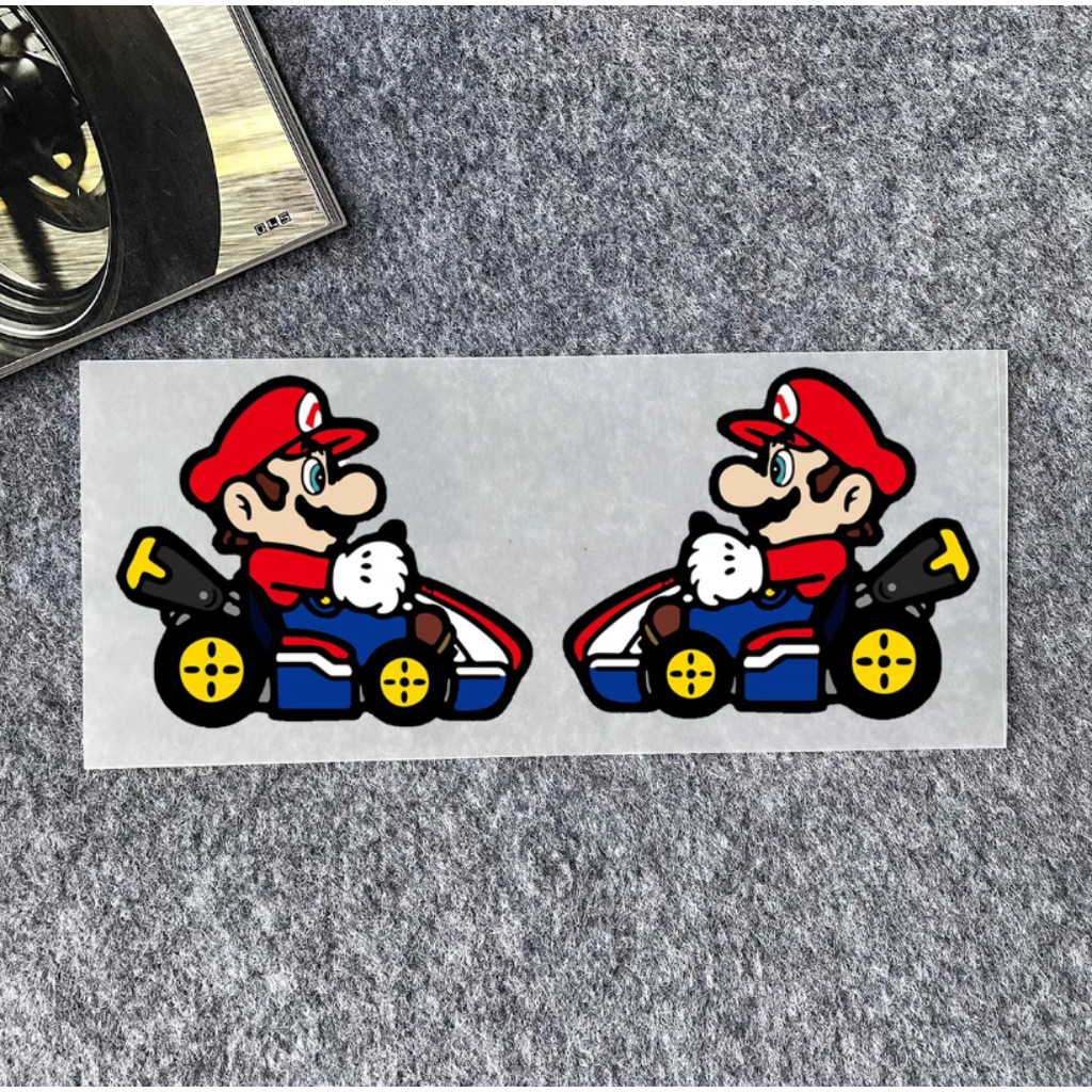 Cute Cartoon Sticker Fun Super Mario Decorative Scooters Motorcycle ...