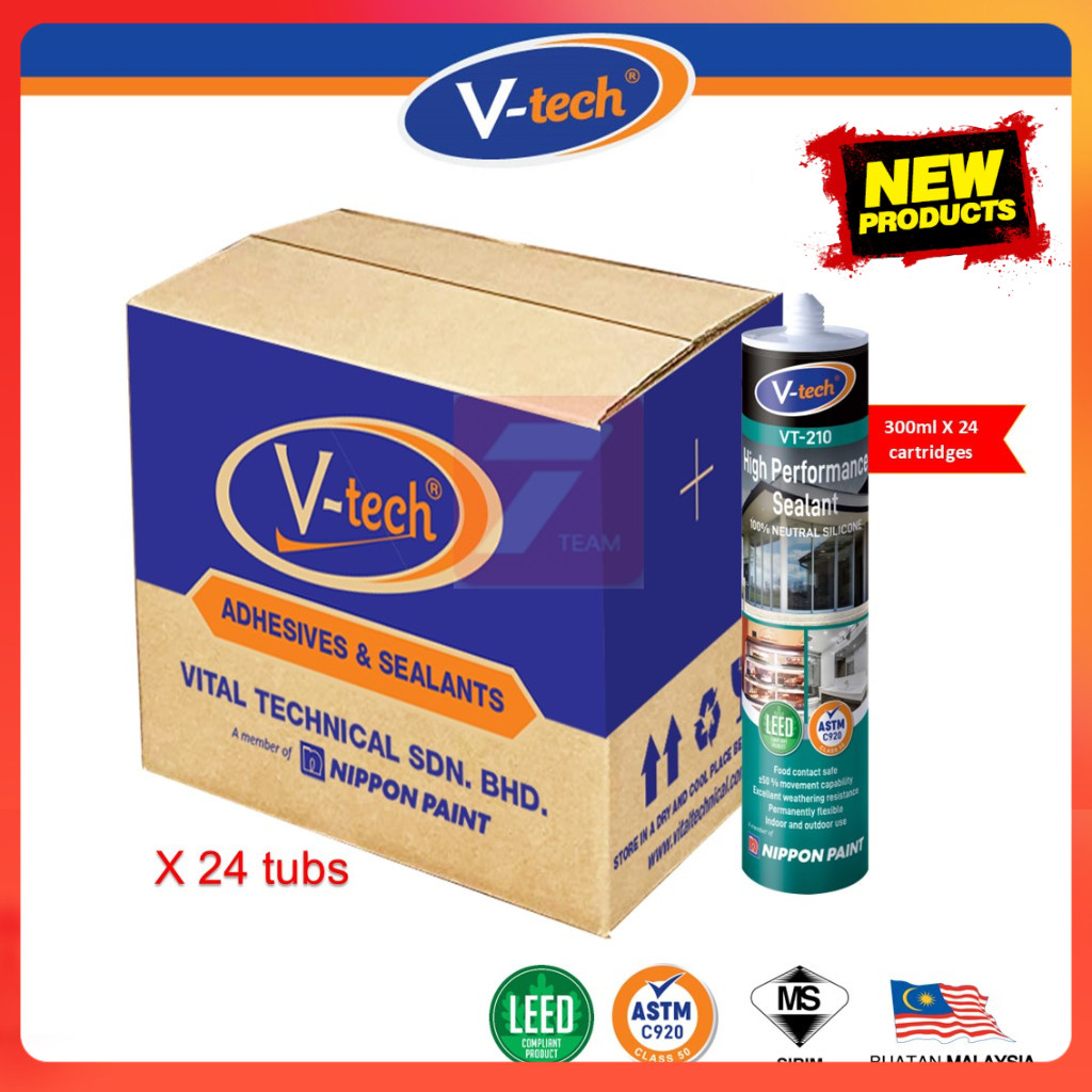 V-tech VT-210 High Performance Sealant 300ml l 24 tubs box l ...