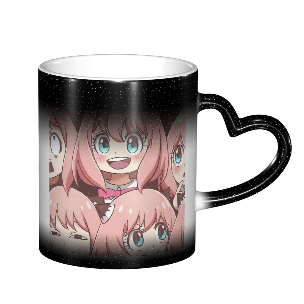 Anya Forger Color Changing Mug Cute Water Cup Cartoon Enamel Mugs ...