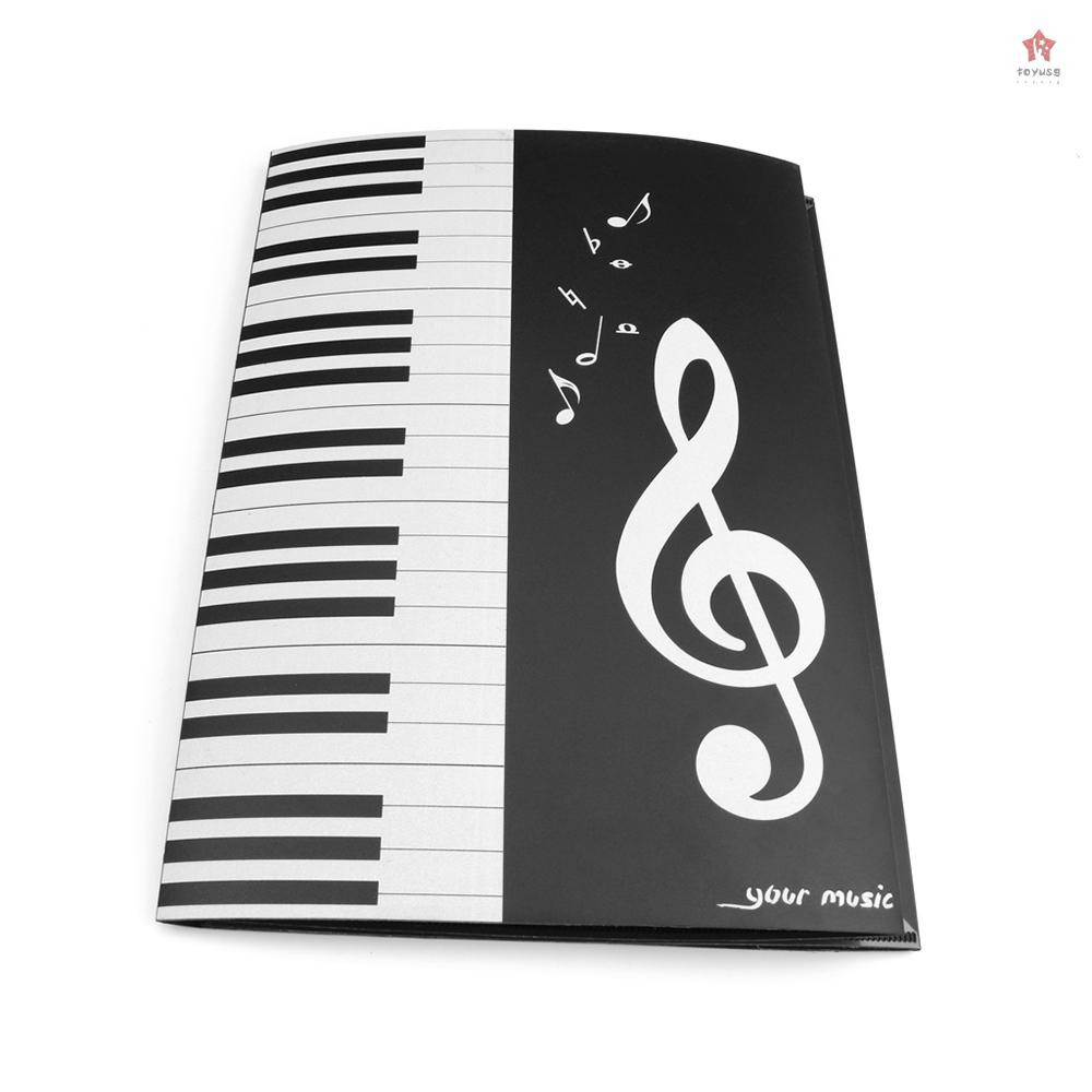 Black Sheet Music Folder A4 Size Storage Holder Binder for Stage ...