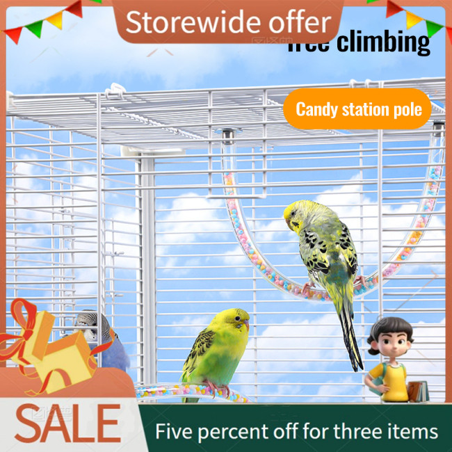 PAT Bird Rope Perch Swing, Bird Cage Stand With Hollow Hose, Stainless ...