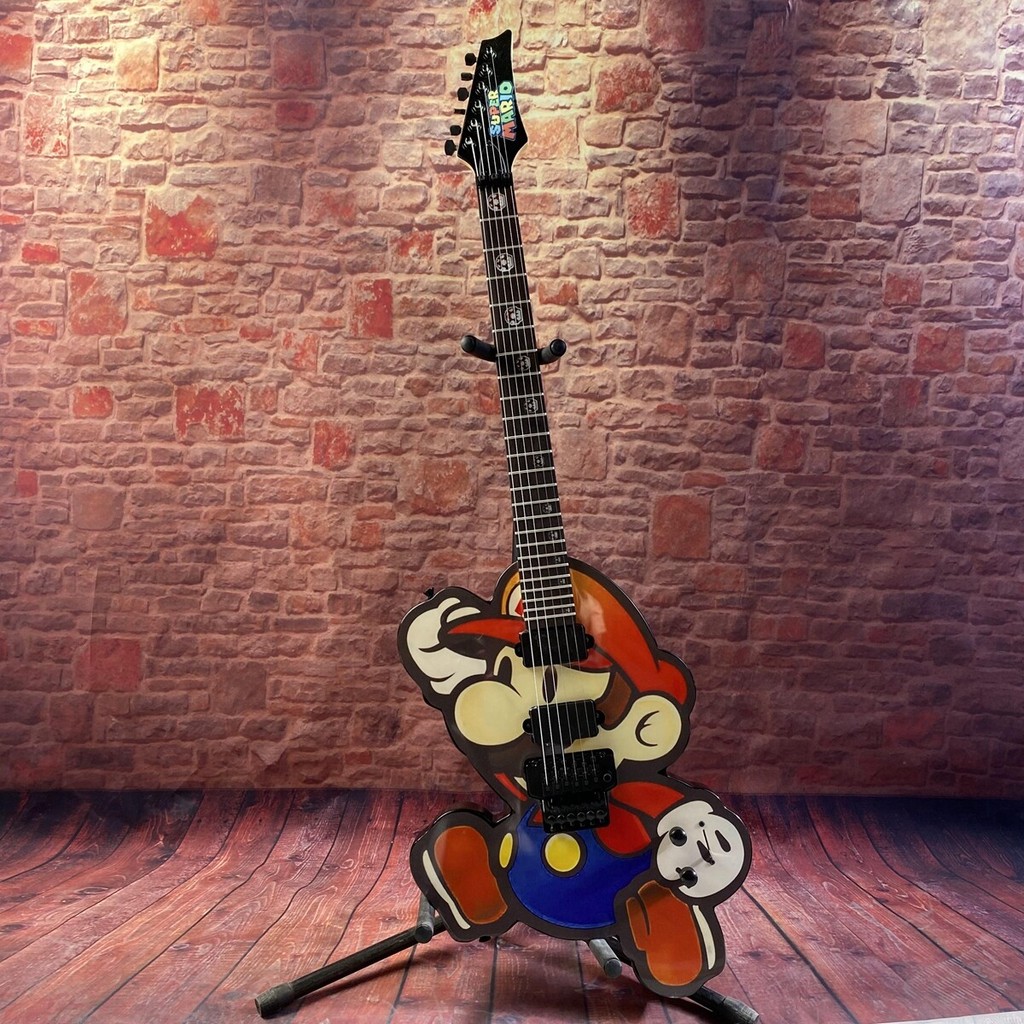 Super Mario Design Electric Guitar Floyd Rose Style Bridge Professional ...