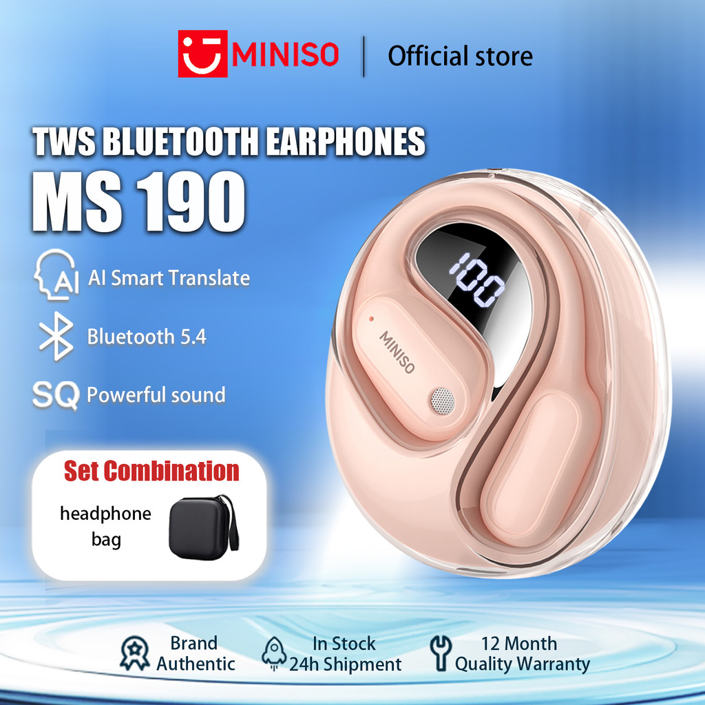 MINISO MS190 AI Translation Earphones TWS Bluetooth Earphones Open ...