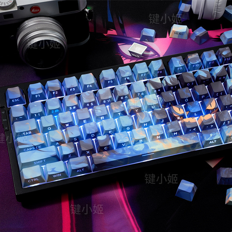 Keycap Set Gengar Keycaps Shine Through PBT CHerry Profile Mechanical ...