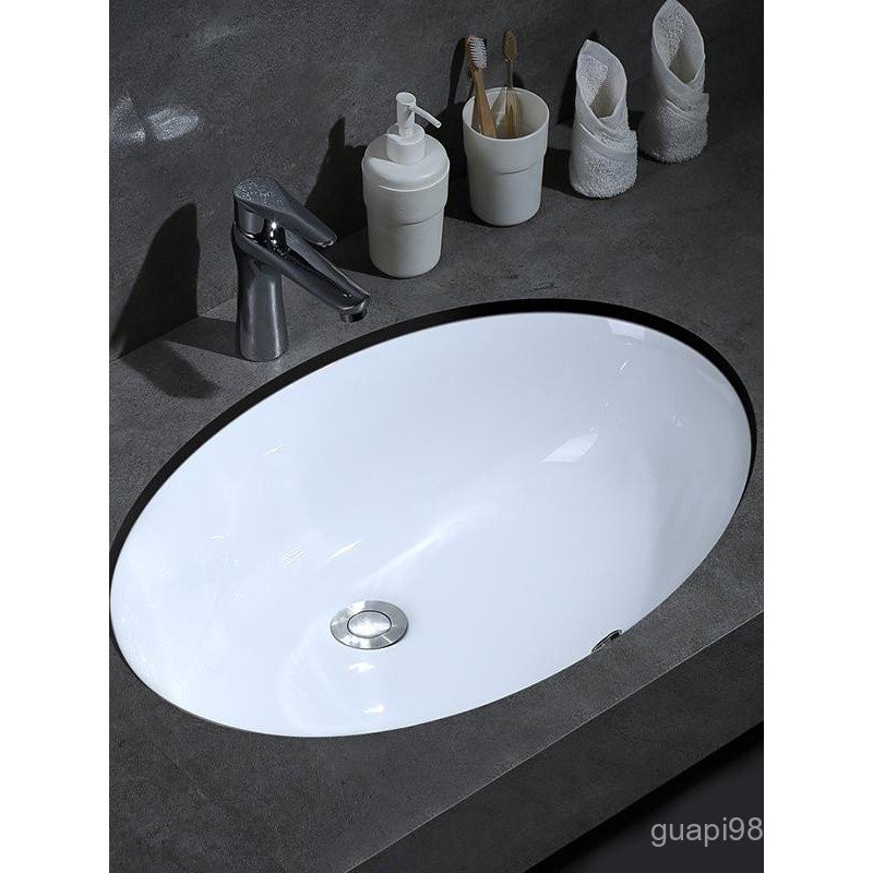 GE Biresi Platform Wash Basin Embedded Bathroom Large Size under Stone ...