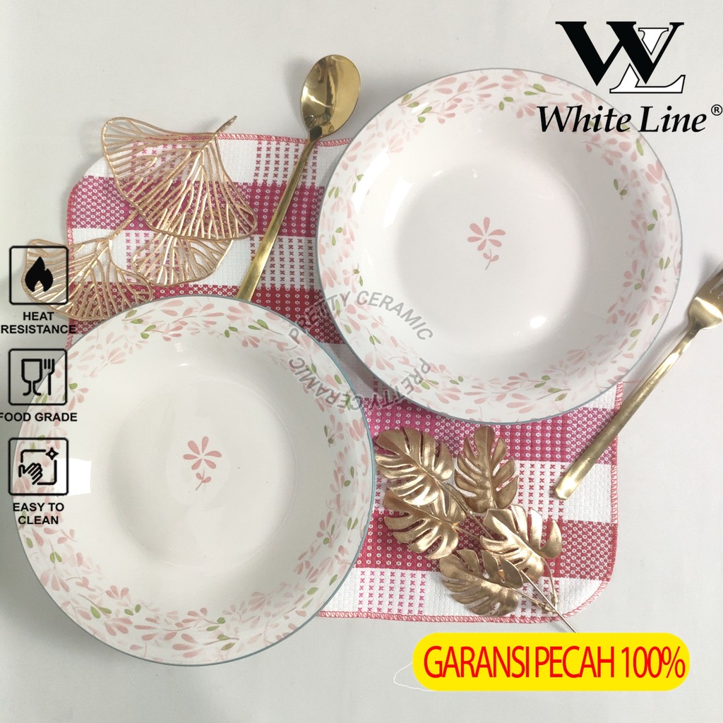 Aesthetic Plate WHITE LINE Dinner Plate 9,25in SERENA PINK Omega ...