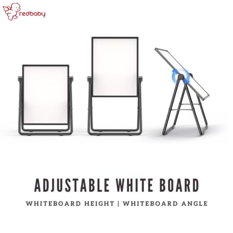 Premium Magnetic Standing White Board Foldable 360 Degrees Magnetic ...