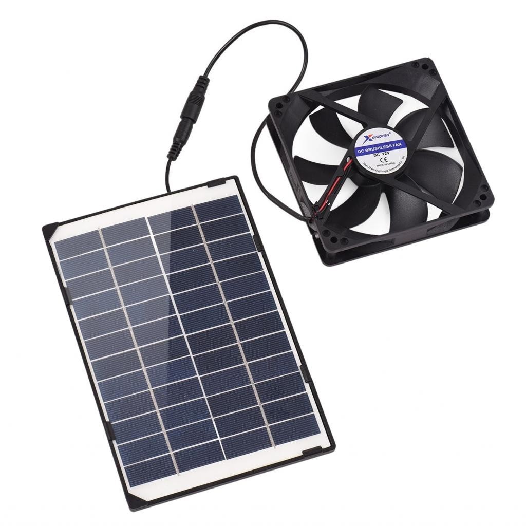Mini Solar Powered Fan 6W 12V Exhaust Ventilator For Small | Shopee ...