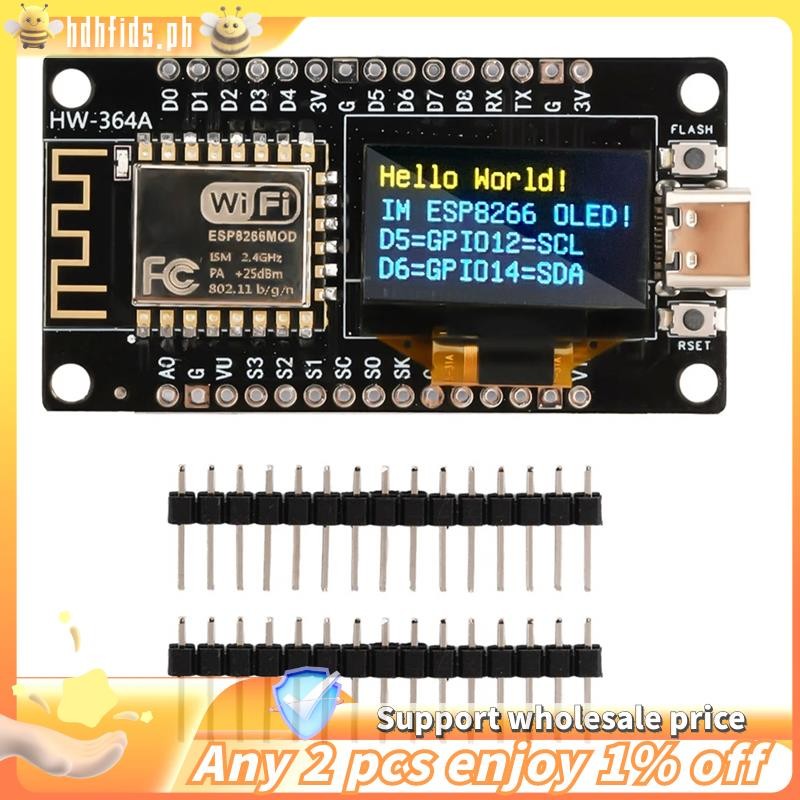 Nodemcu ESP8266 Development Board Serial Wifi Module CH340G with 0.96 OLED Screen for ...