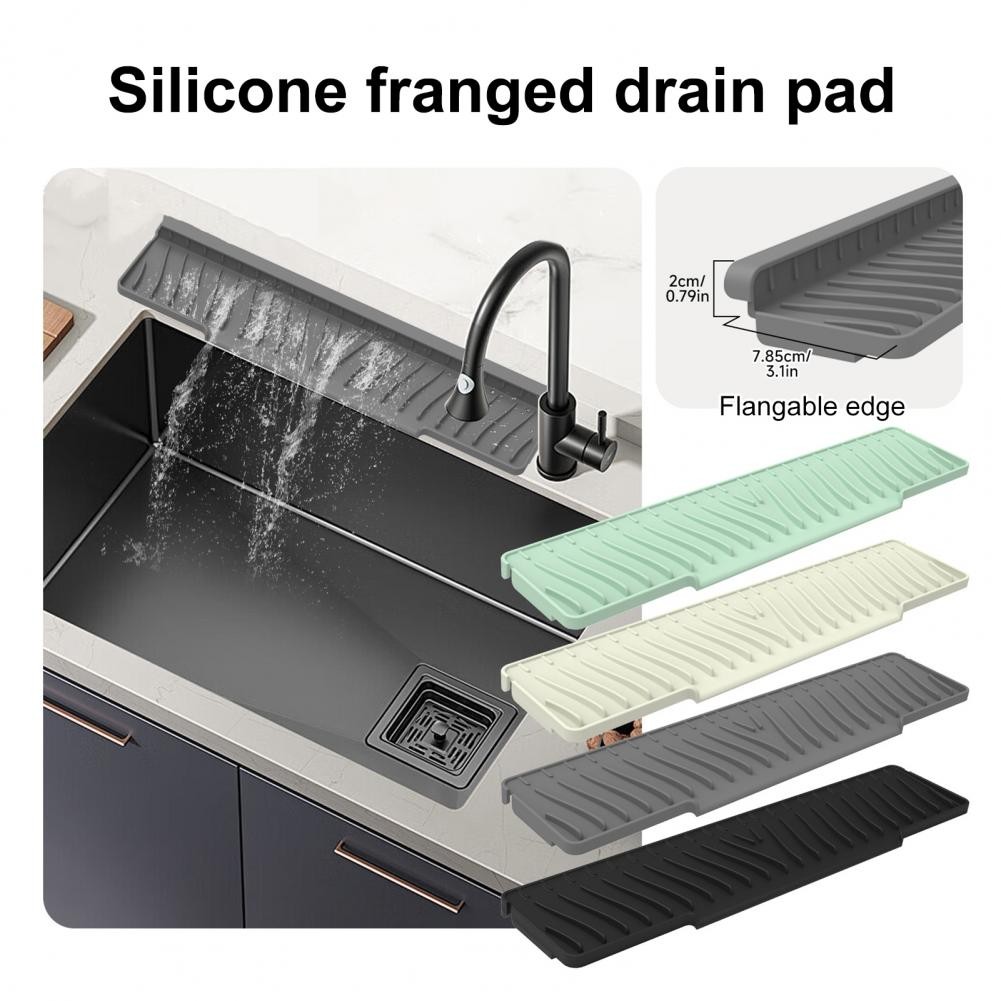 [New Arrival]Silicone Drain Mat/Faucet Sink Splash Guard | Shopee Singapore