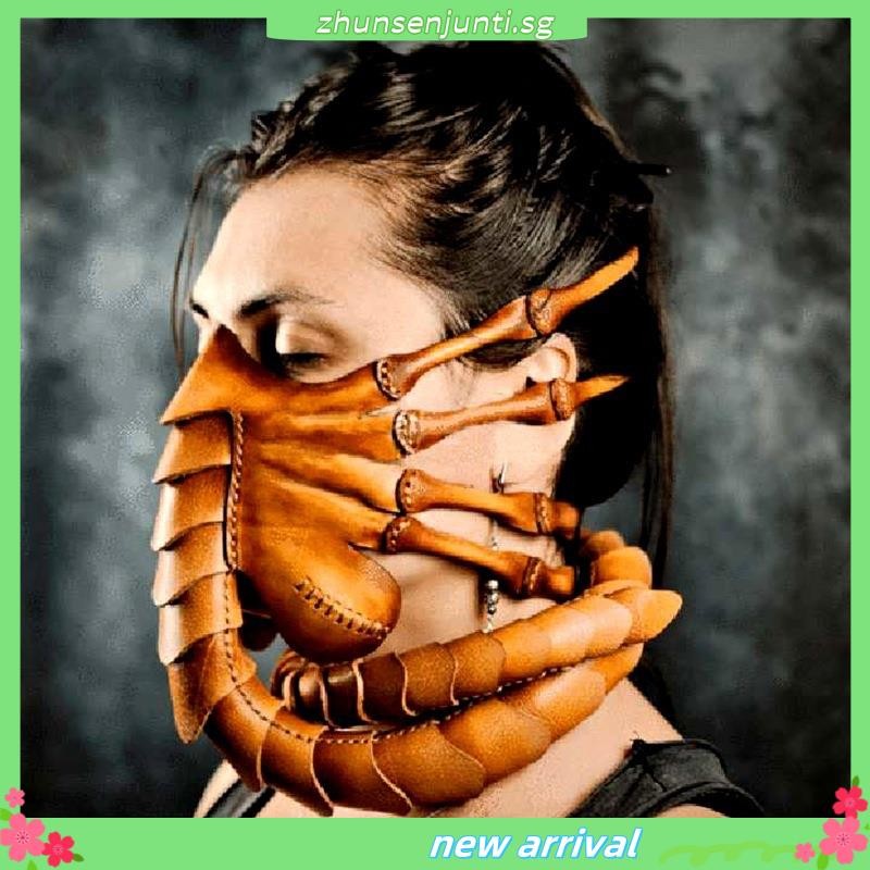 Sunny Halloween Horror Prop Rubber Scary Half Face Facehugger Scorpion ...