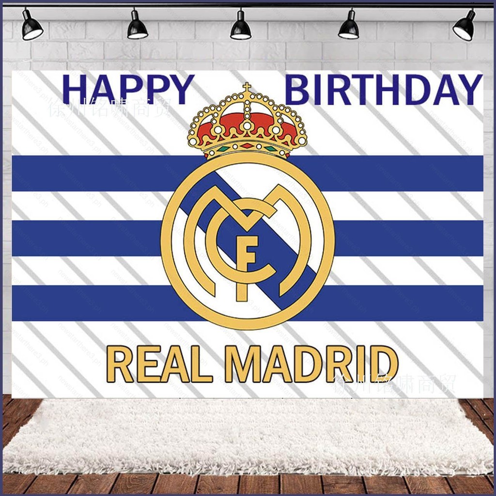 YE Real Madrid Theme decoration Celebrate Party Photography Backdrop ...