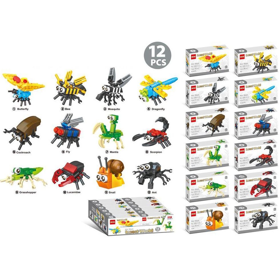[12 Set/Box] Insect Puzzle Bricks | Shopee Singapore