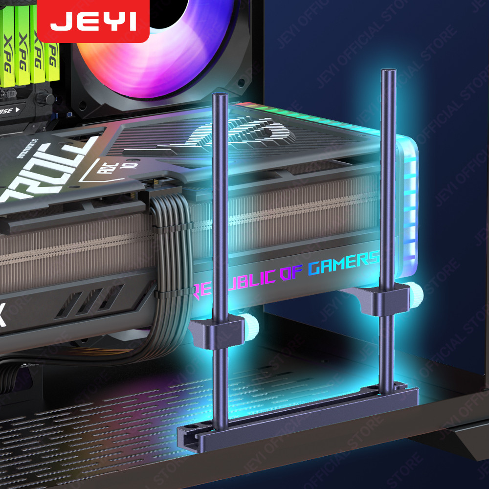 JEYI Graphics Card Brace Adjustable Full Aluminum GPU Sag Bracket VGA ...