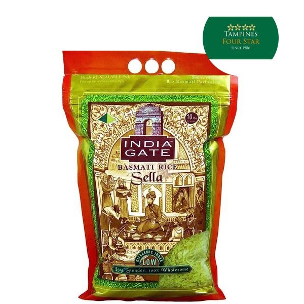 India Gate Parboiled Basmati Rice Golden Sella 10 Pound Bag | Shopee ...