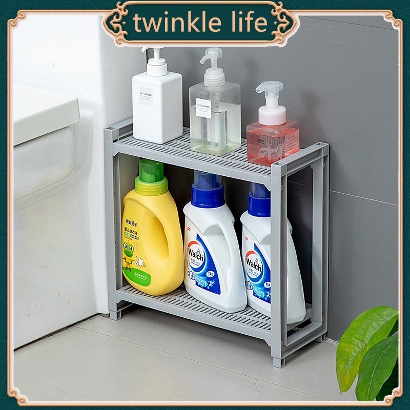 [twinkle]Multi-Purpose Slim bathroom Shelf Toilet Rack Floor Plastic ...