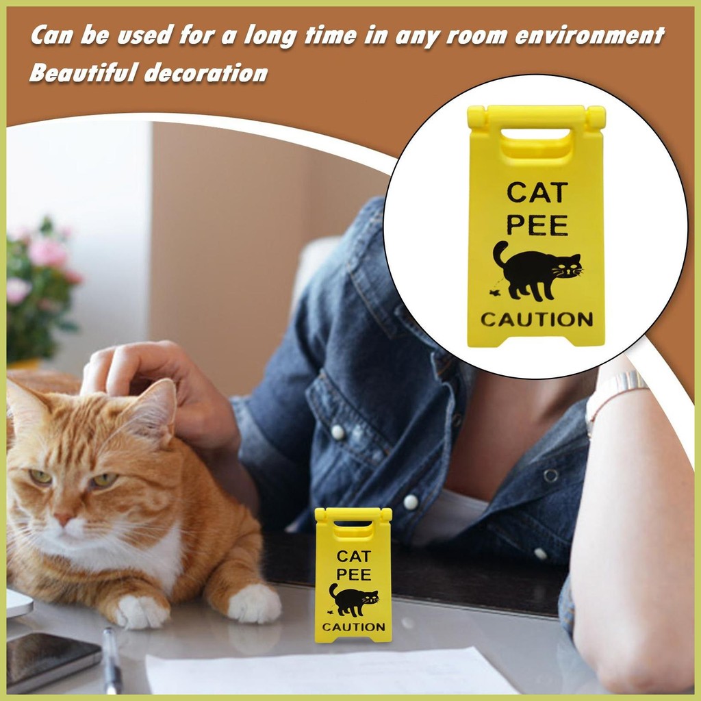 Cat Pee Caution Sign Pet Pee Wet Floor Sign Indoor and Outdoor Cat Pee ...