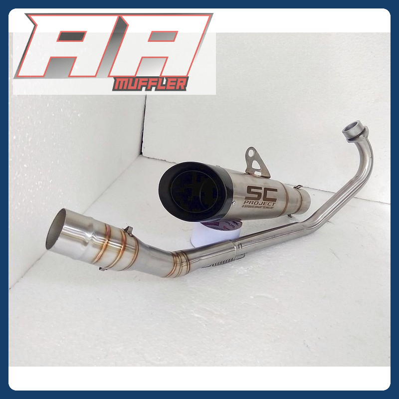YAMAHA R15/MT15 EXHAUST FULL SYSTEM SC PROJECT RACING EXHAUST FOR ...