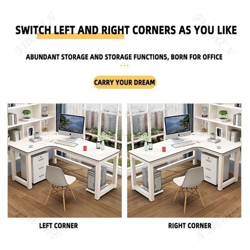【XH】FUCHEN Computer Table Computer Desk Study Desk Office Desk Corner L ...