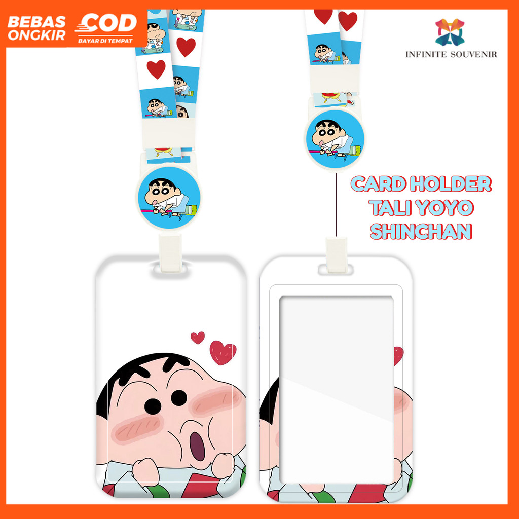 (N017) ID Card Holder Shinchan Yoyo Rope / Crayon Shinchan Yoyo Nametag / Yoyo Card Holder ...