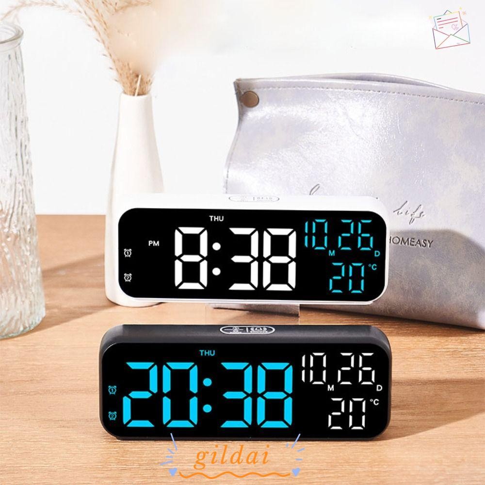 GILDAI Digital LED Clocks, Multi-functional Temperature Date Electronic ...