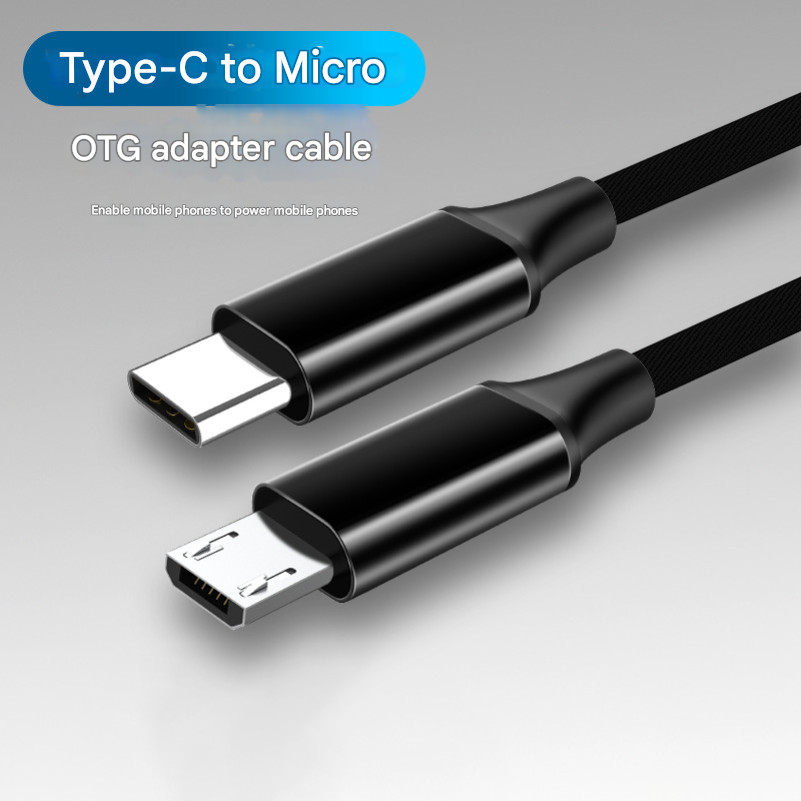 micro to type-c cable type-c to micro data cable Android phone otg ...