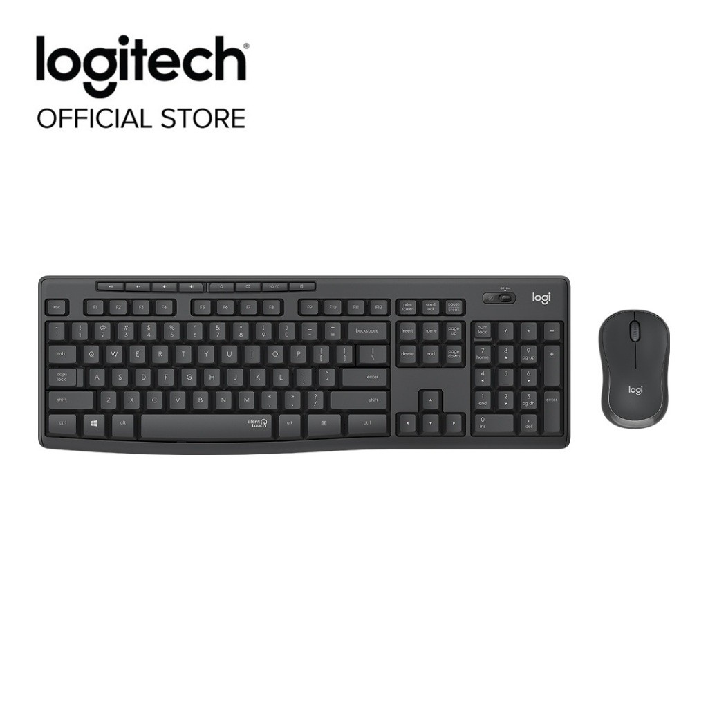 Logitech Mk295 Silent Wireless Mouse And Keyboard Combo With Silenttouch Technology Full Numpad