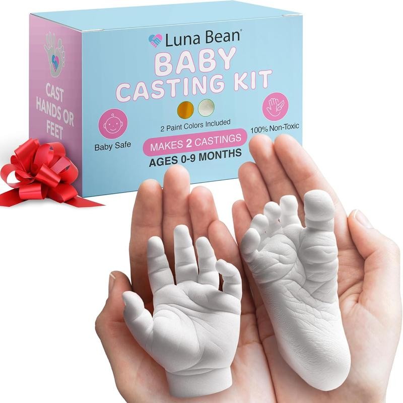 Luna Bean Baby Hand and Foot Casting Kit - 100% Non-Toxic Complete ...