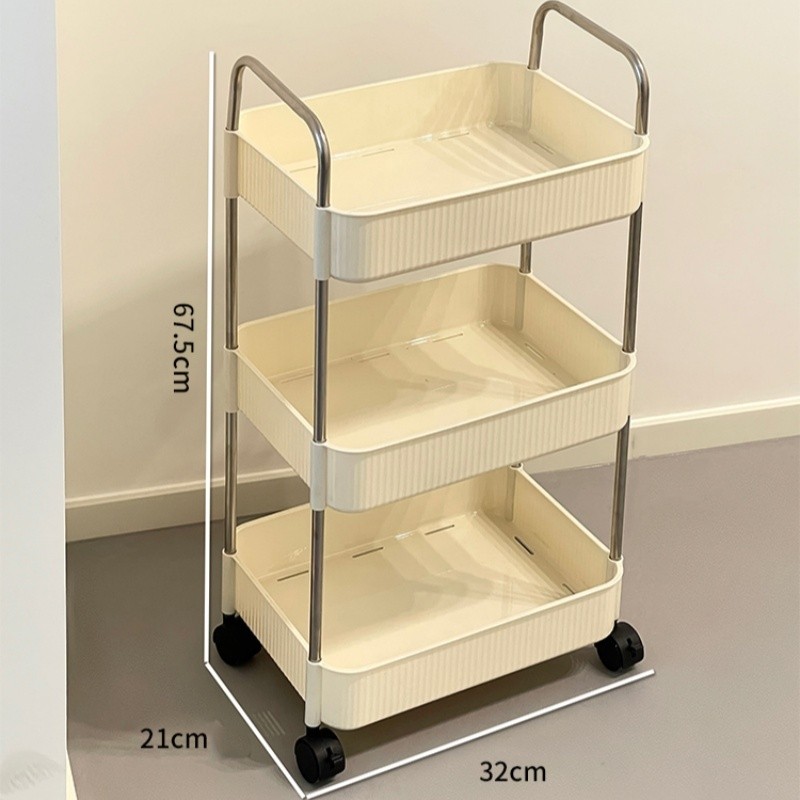 [48H Shipping] 4188Small Cart Storage Rack with Wheels for Bedroom ...
