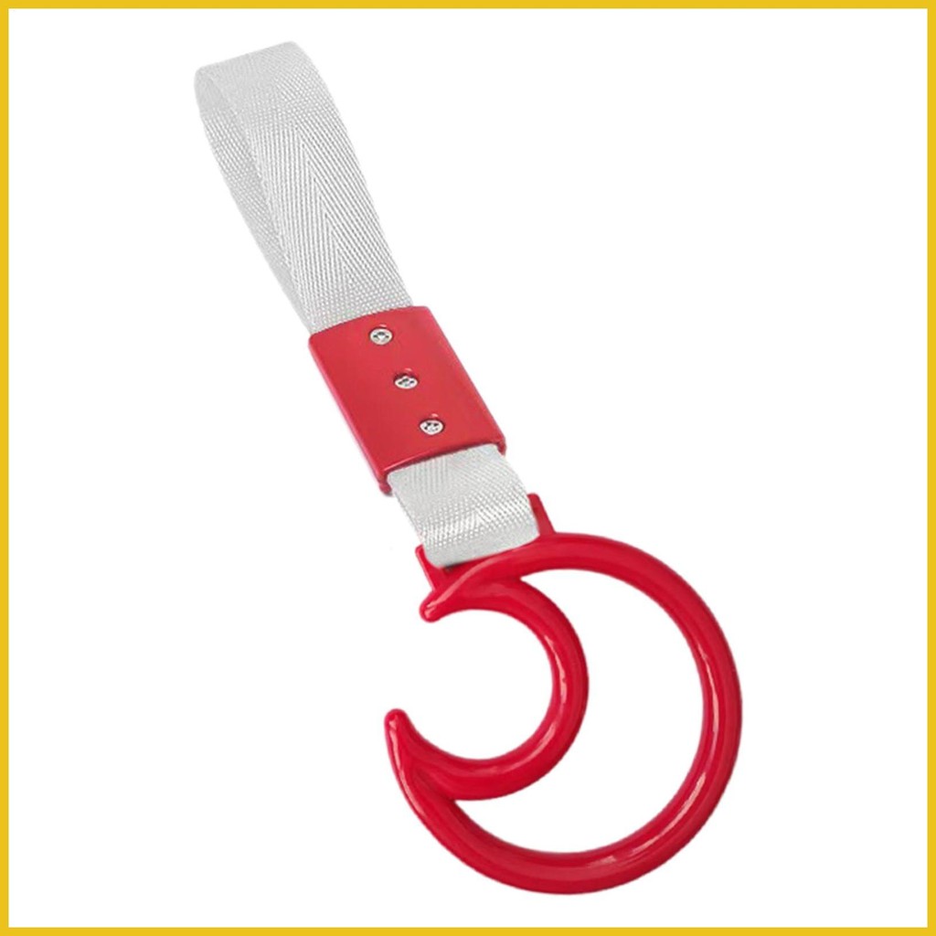 Rear Bumper Ring Decor Moon Shaped Car Handle Straps Drift Charm Moon ...