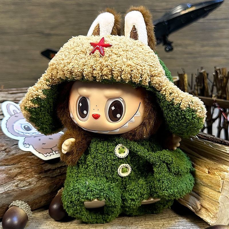 labubu Plush Vinyl Doll Clothes for Kids17cm Labubu Doll Clothes Green ...