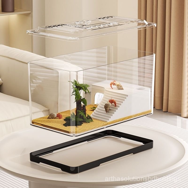 Turtle Feeding Tank Crab Tank Hermit Crab Feeding Box Snake Shelter ...